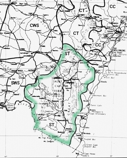 Aboringal Plant Uses : NSW Southern Tablelands Map