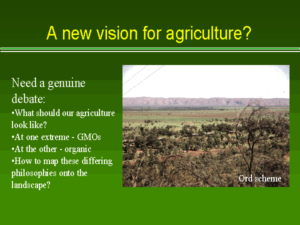 A new vision for agriculture?